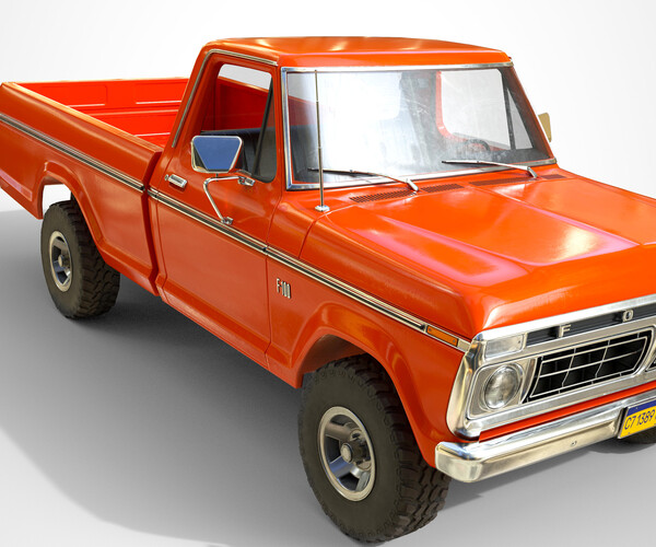 ArtStation - Ford F100 1976 New Orange | Game Assets