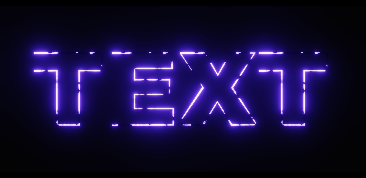 ArtStation - Neon Text Effects | Resources