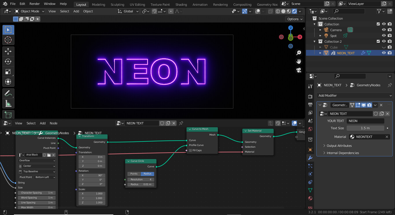 ArtStation - Neon Text Effects | Resources