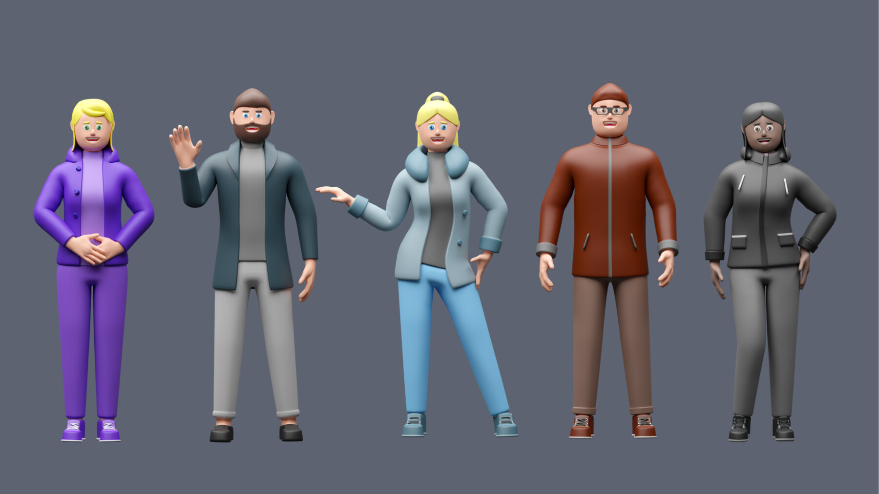 ArtStation - Cartoon characters 2 Low-poly 3D model | Game Assets