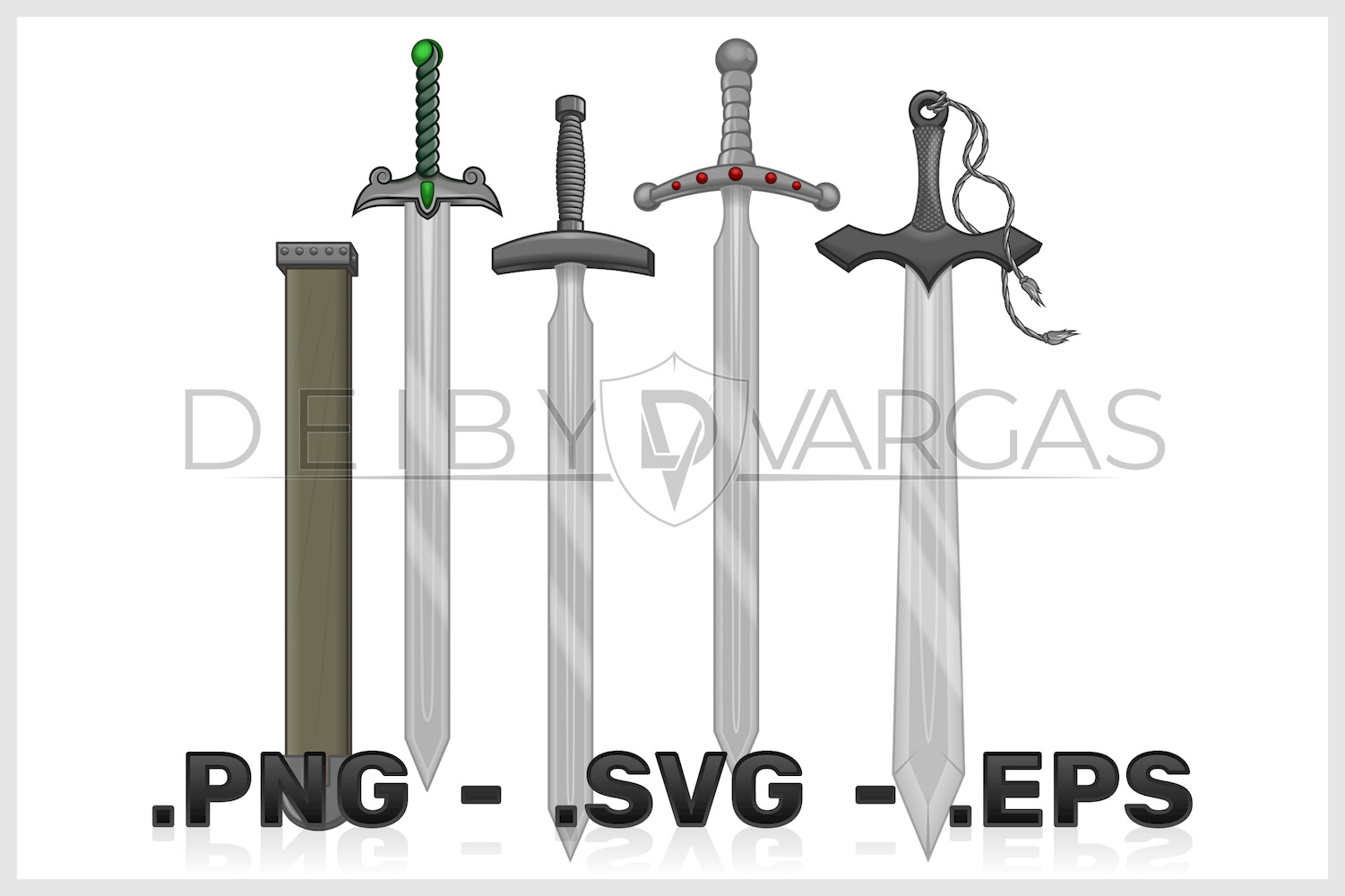 ArtStation - Vector Design Of Different Kind Of Medieval Swords | Artworks
