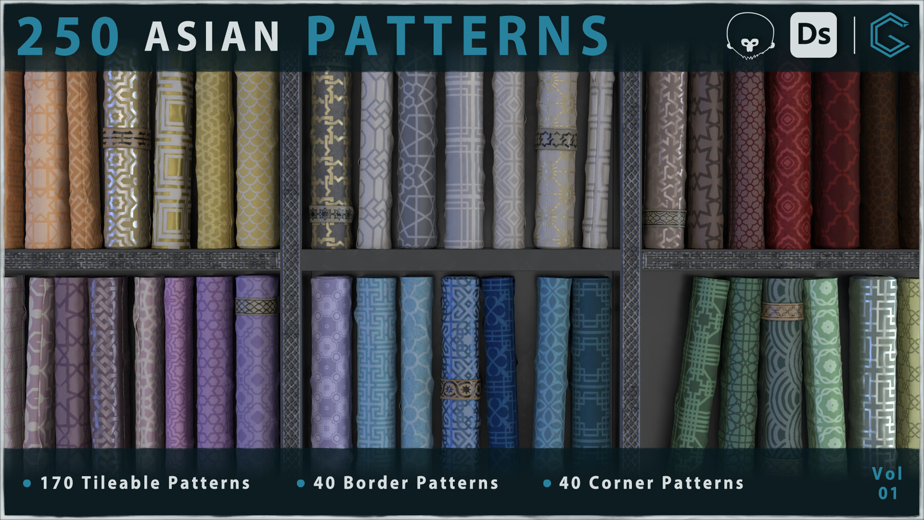 ArtStation - 250 Asian Patterns | Brushes