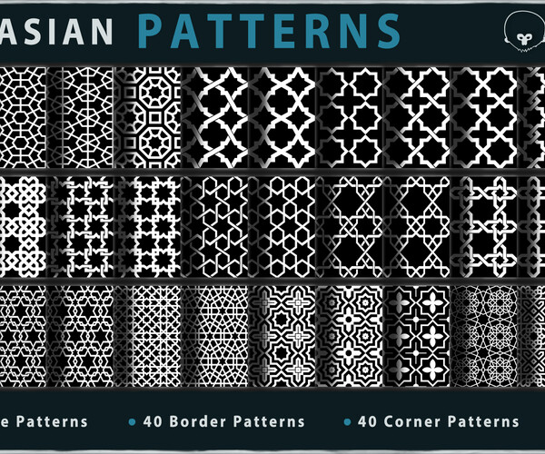 ArtStation - 250 Asian Patterns | Brushes