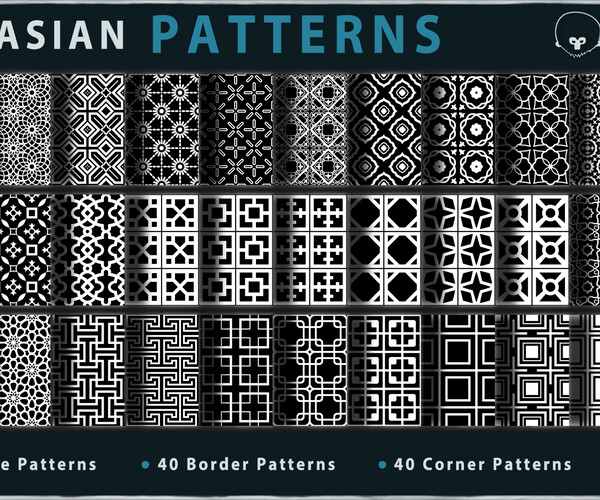 ArtStation - 250 Asian Patterns | Brushes
