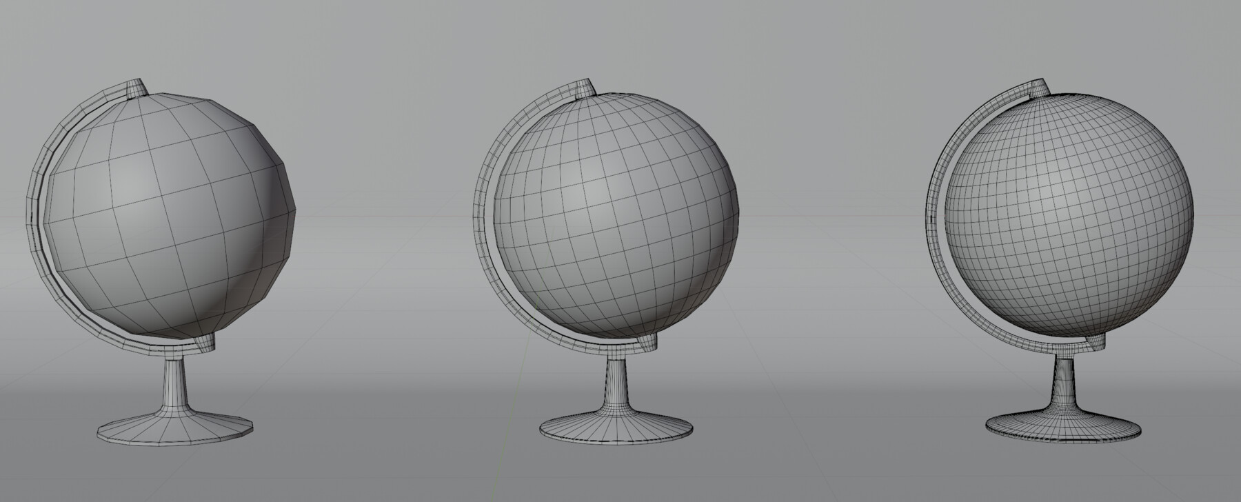 ArtStation - 3D Globe with 3 Levels of Polygons | Game Assets