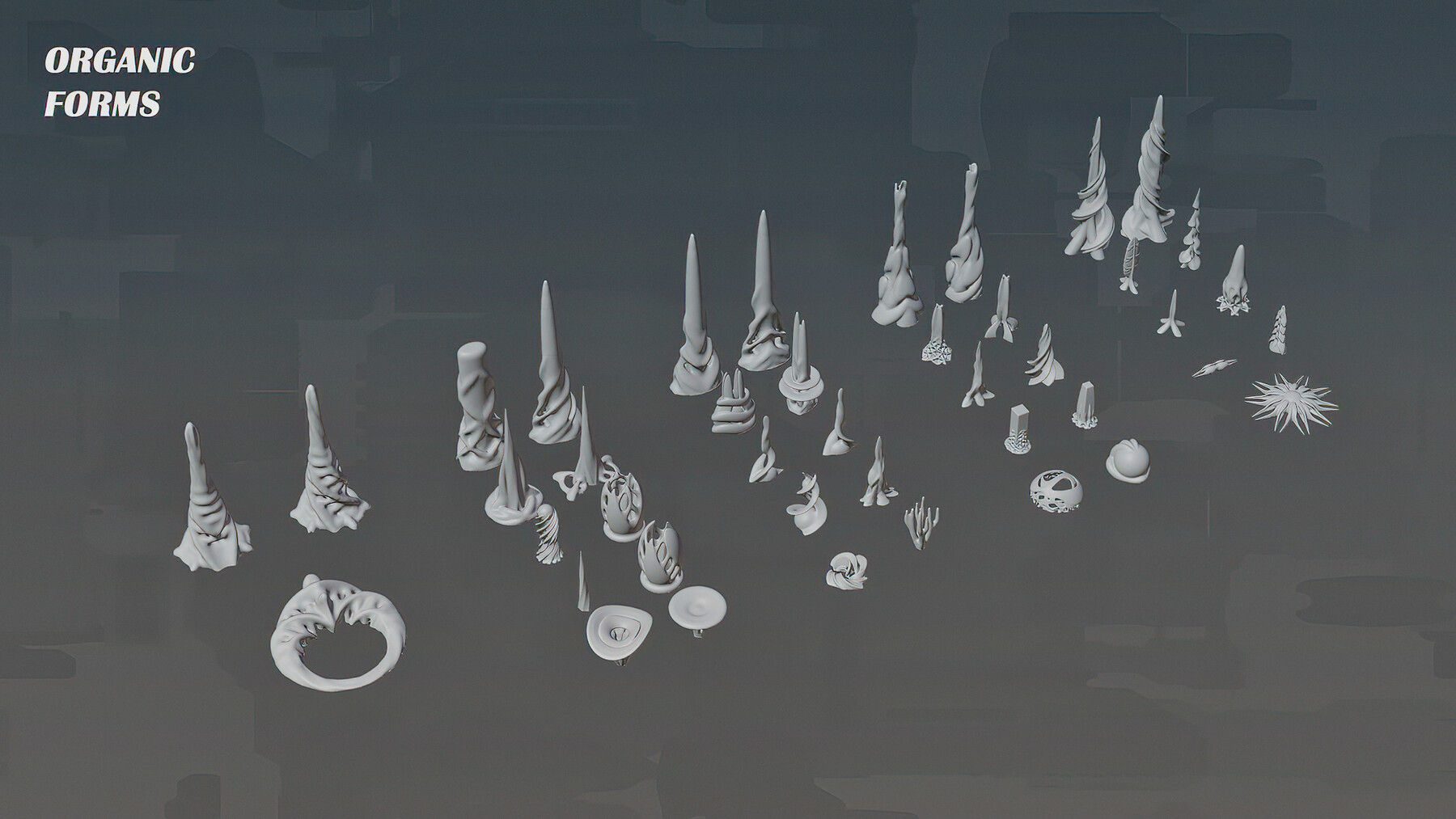 ArtStation - Organic buildings city kit | Resources