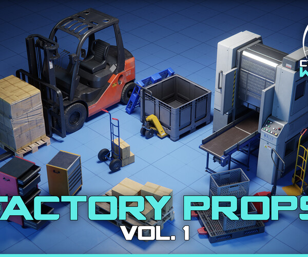 ArtStation - Factory Props Vol 1. | Game Assets