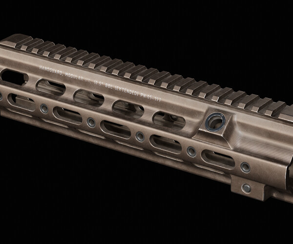 ArtStation - HK416 Super Modular Rail | Game Assets