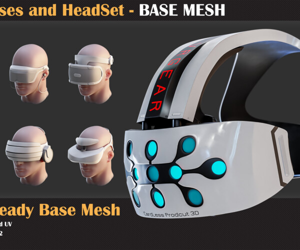 ArtStation - 32 VR Glasses and Headset BASE MESH - VOL 11 | Game Assets