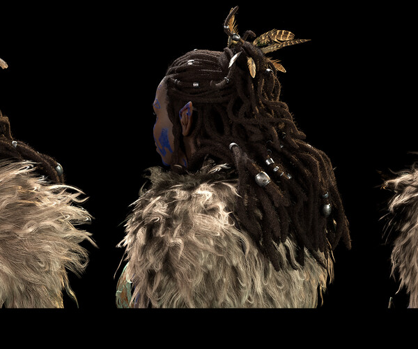 ArtStation - Realtime Dreadlocks- game ready asset | Game Assets