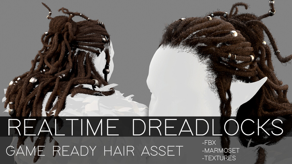 ArtStation - Realtime Dreadlocks- game ready asset | Game Assets