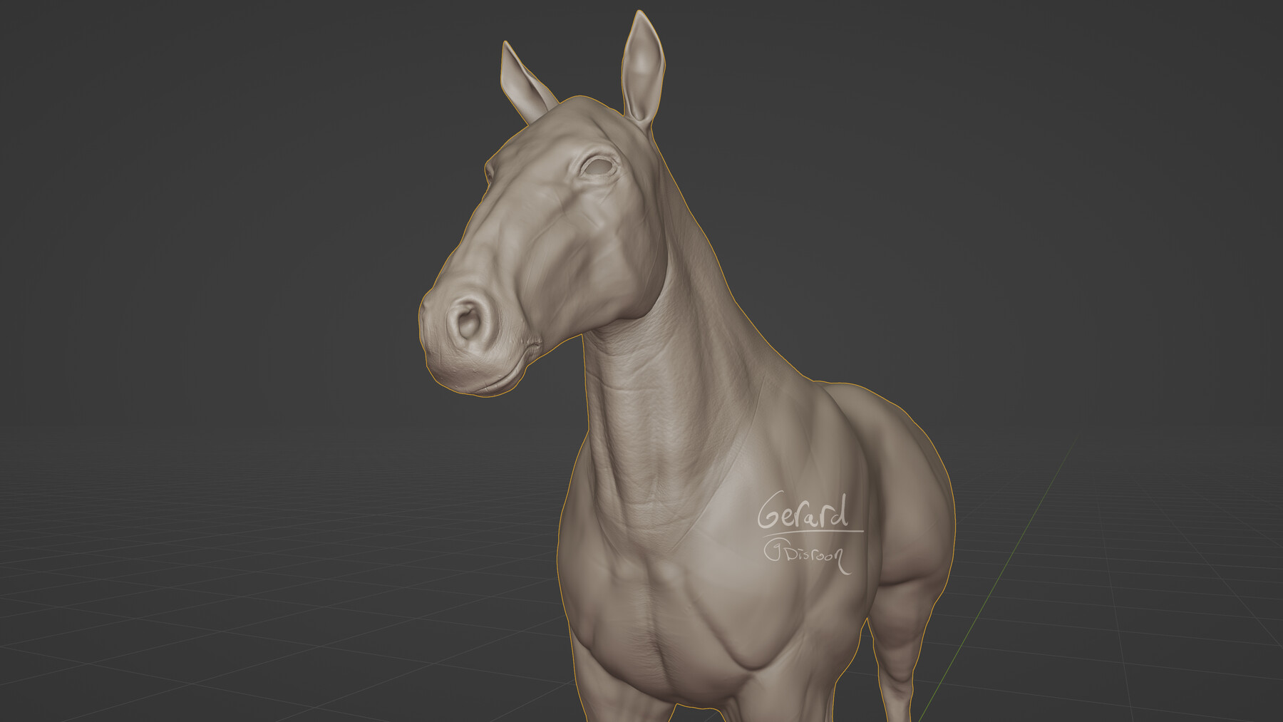 ArtStation - Draft horse, groomed + HQ Sculpt, Blender-only file | Game ...