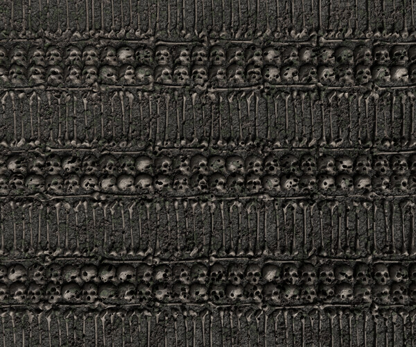 ArtStation - Catacomb Wall with Bones and Skulls PBR Procedural ...