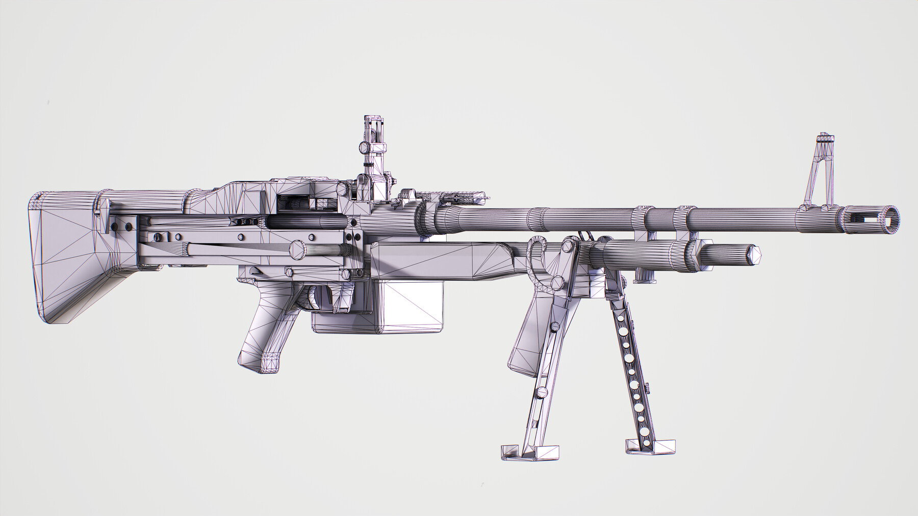 ArtStation - M60E3 - MACHINE GUN | Game Assets