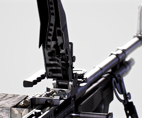 ArtStation - M60E3 - MACHINE GUN | Game Assets