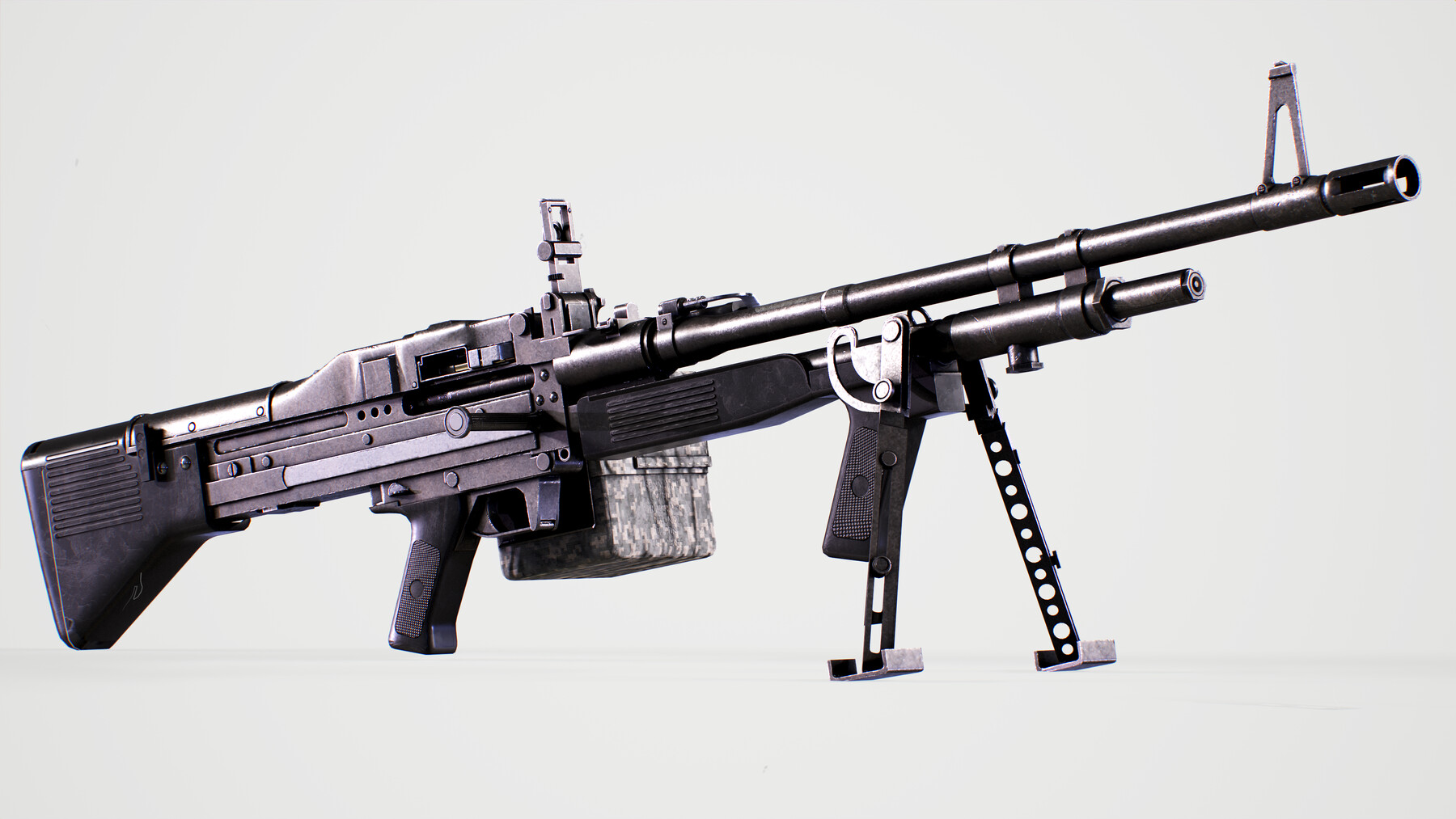 ArtStation - M60E3 - MACHINE GUN | Game Assets