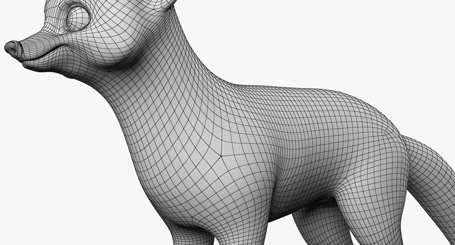 ArtStation - Stylized Fox model 3d - Maya 2016 | Resources