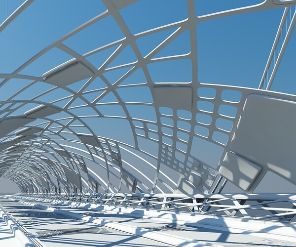 ArtStation - Futuristic Suspension Bridge 2 | Resources