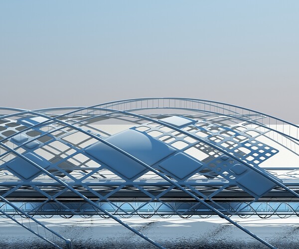 ArtStation - Futuristic Suspension Bridge 2 | Resources