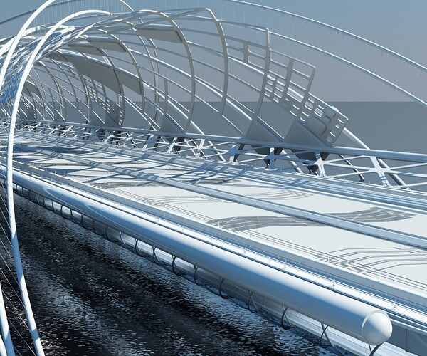 ArtStation - Futuristic Suspension Bridge 2 | Resources