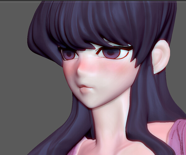 ArtStation - KOMI SAN CASUAL KOMI CAN'T COMMUNICATE ANIME GIRL 3D PRINT ...