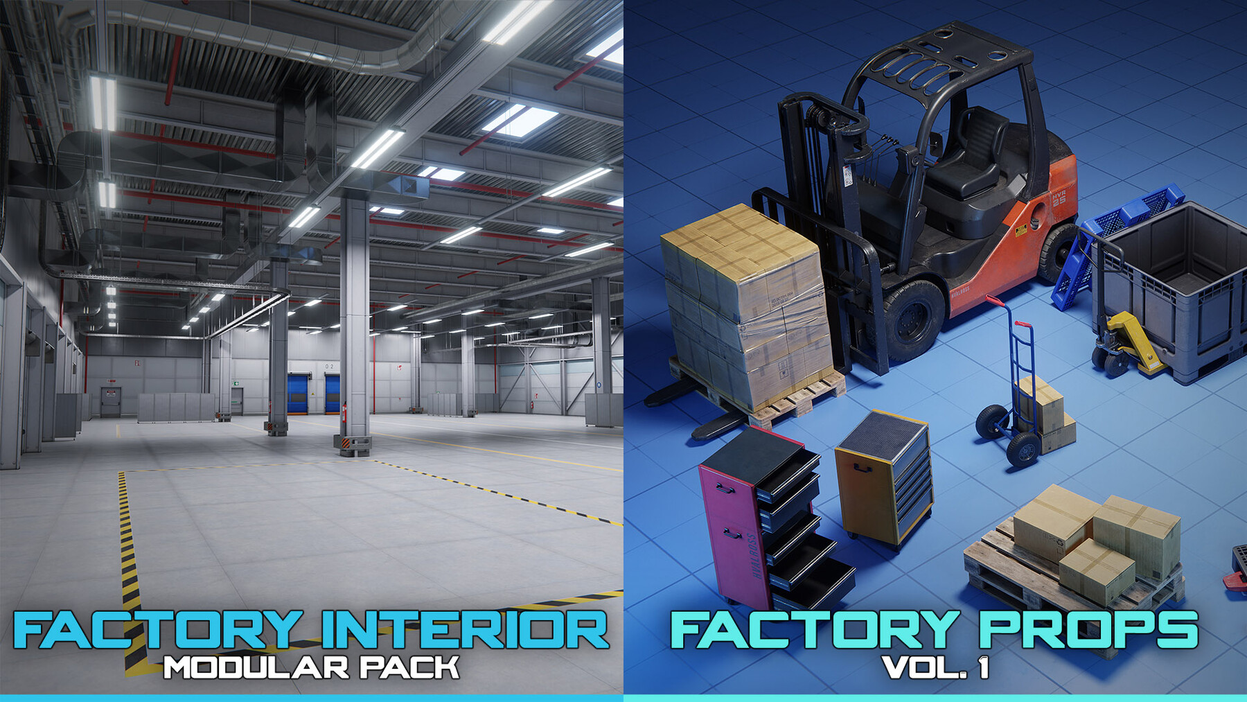ArtStation - Factory Interior Modular Pack - Factory Props Vol 1 ...