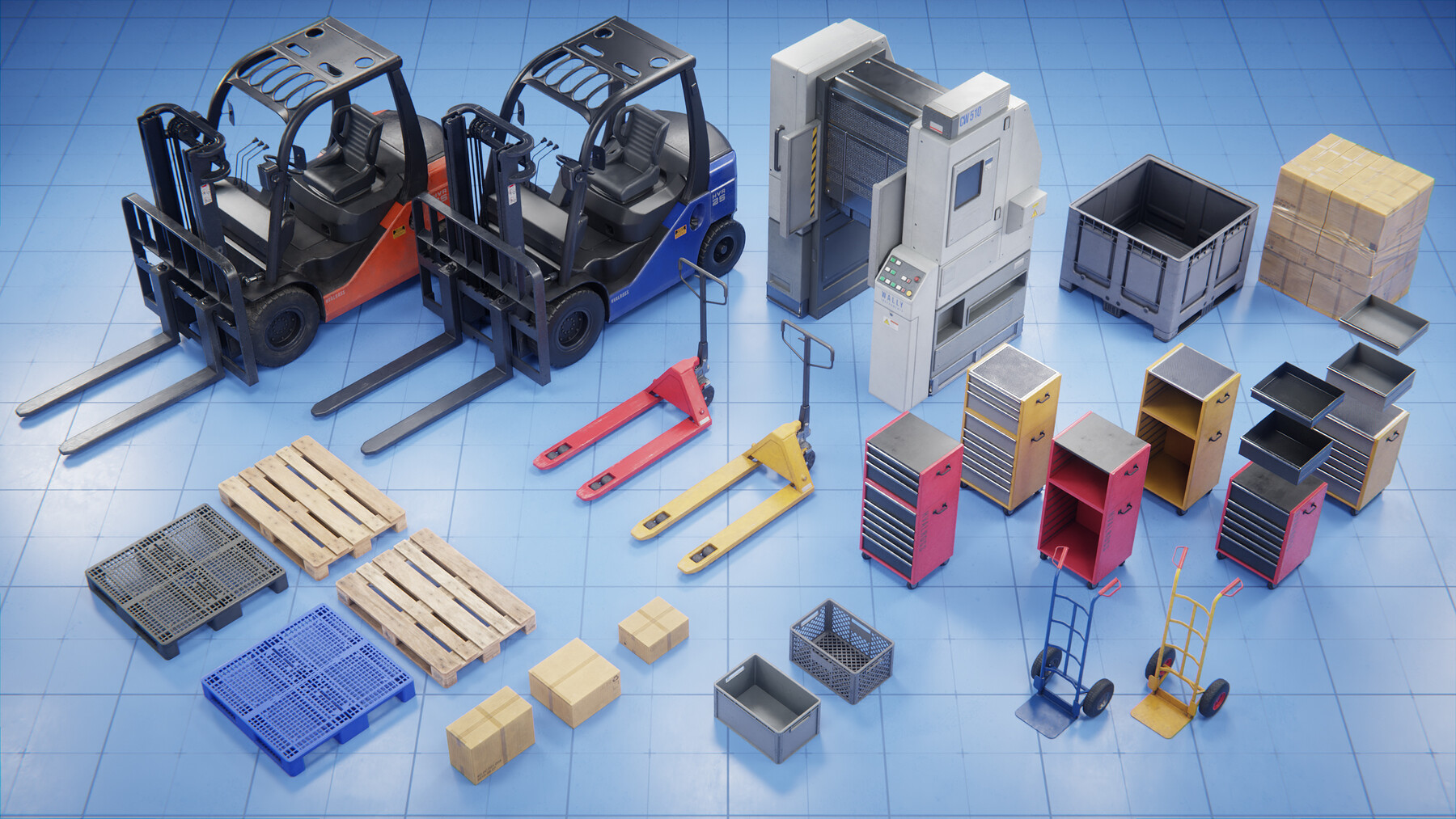 ArtStation - Factory Interior Modular Pack - Factory Props Vol 1 ...