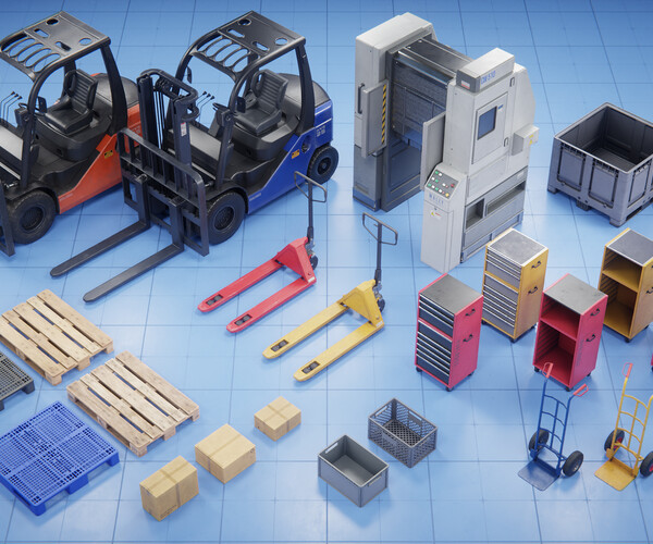 ArtStation - Factory Interior Modular Pack - Factory Props Vol 1 ...