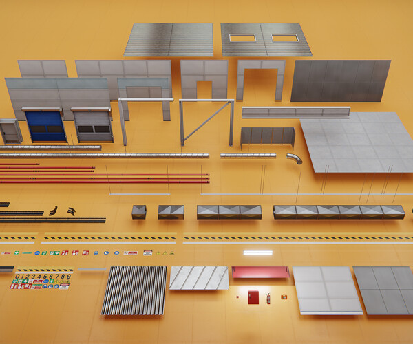 ArtStation - Factory Interior Modular Pack - Factory Props Vol 1 ...