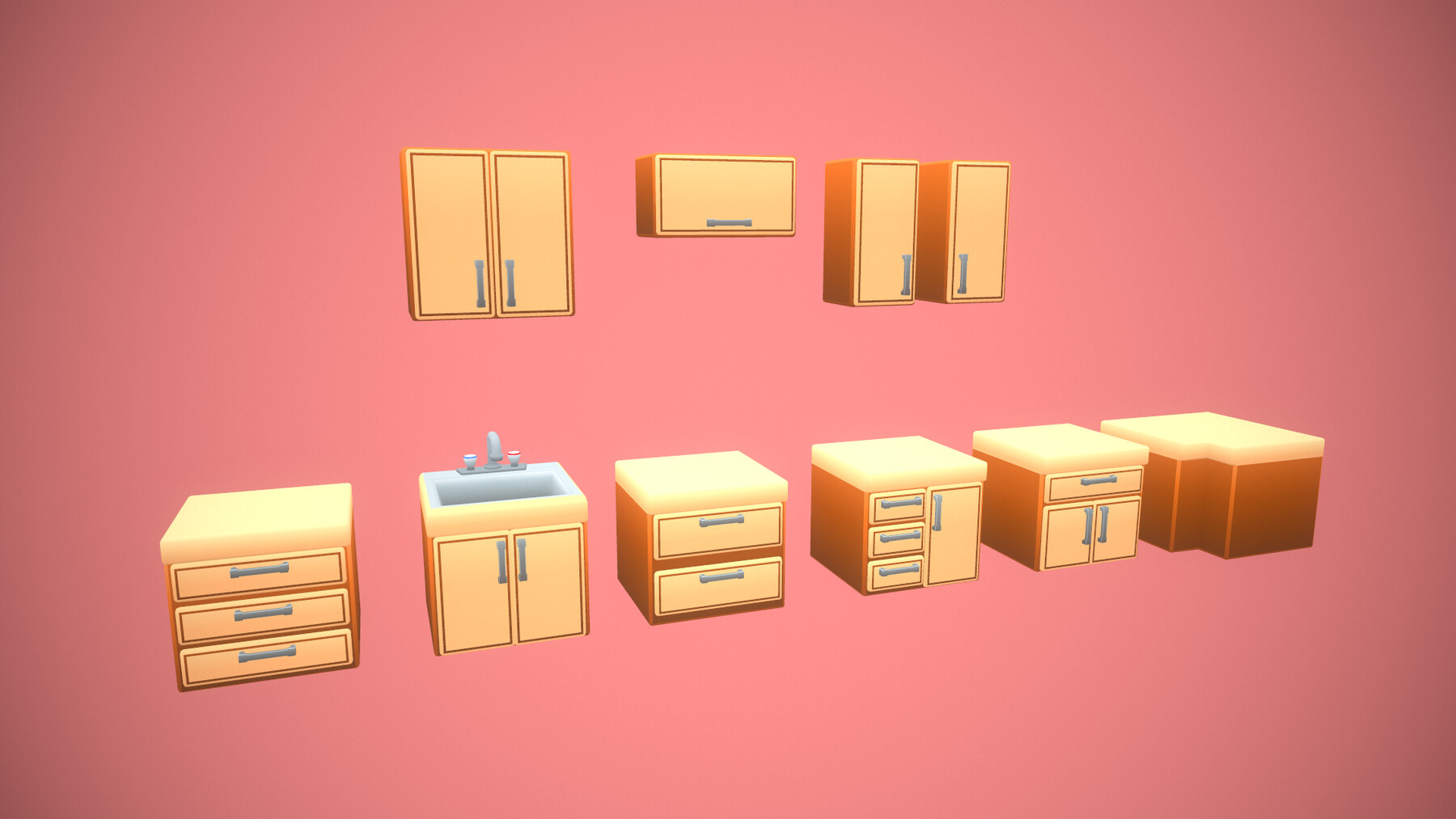 ArtStation - Furniture - Kitchen Pack | Game Assets