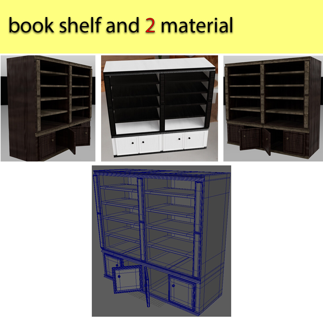 ArtStation - book shelf | Game Assets