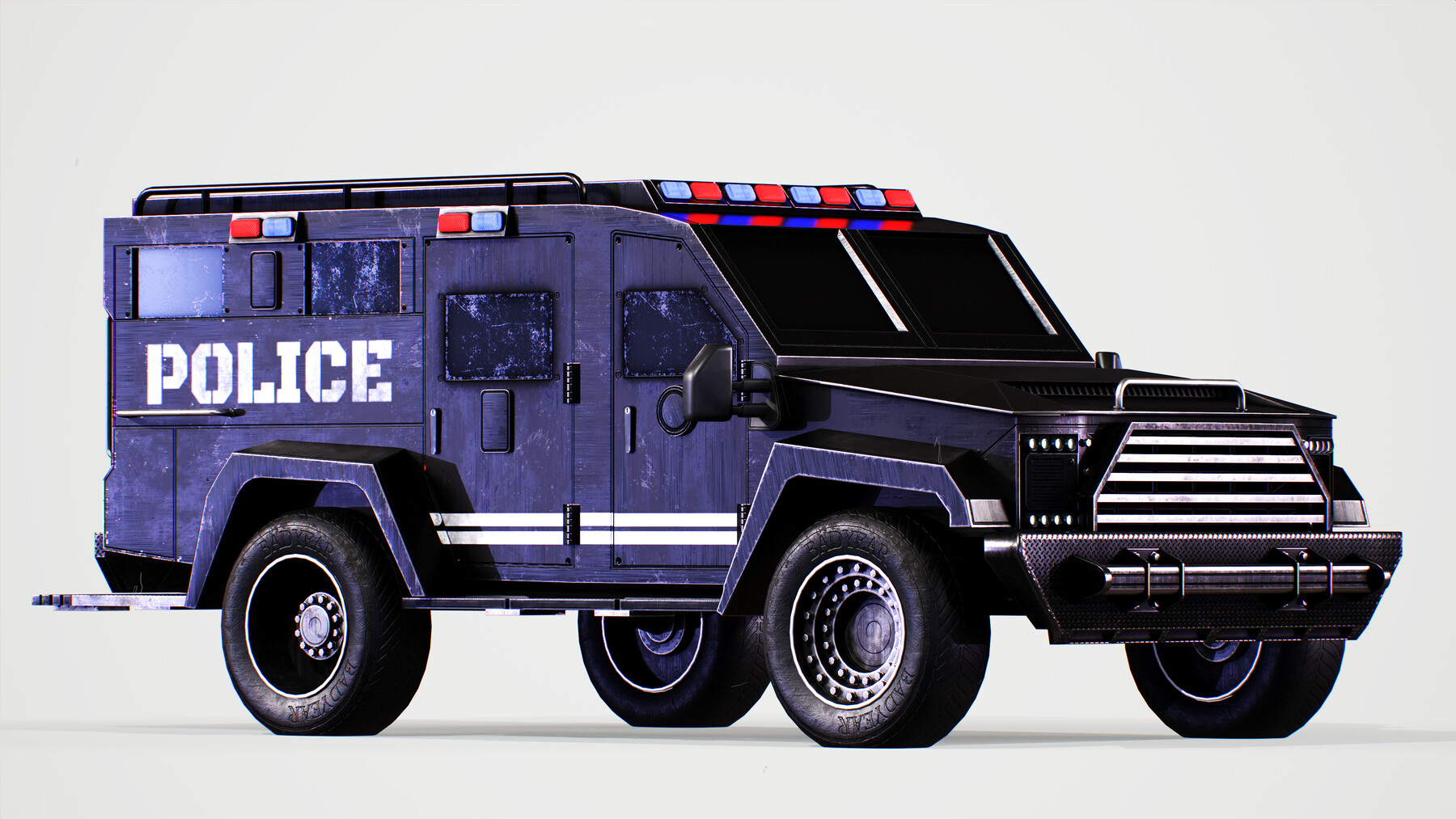 ArtStation - Police Truck | Game Assets