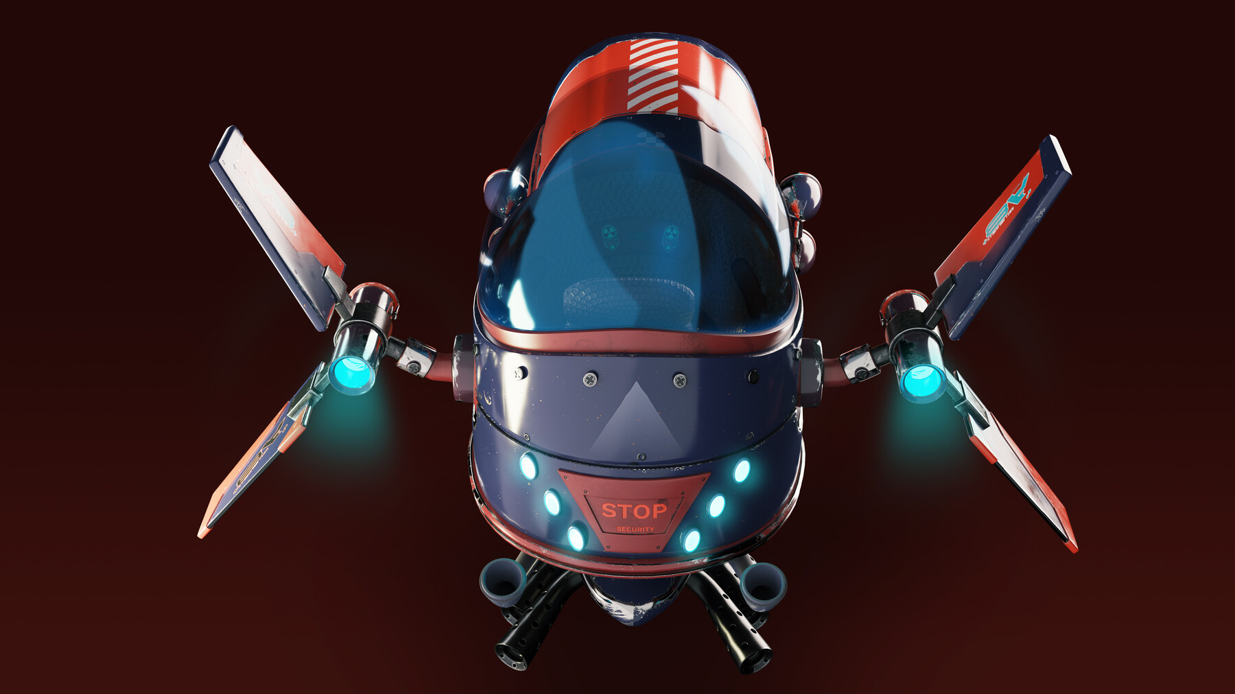 ArtStation - Humoro sci fi cyberpunk Aircraft game ready high poly and ...