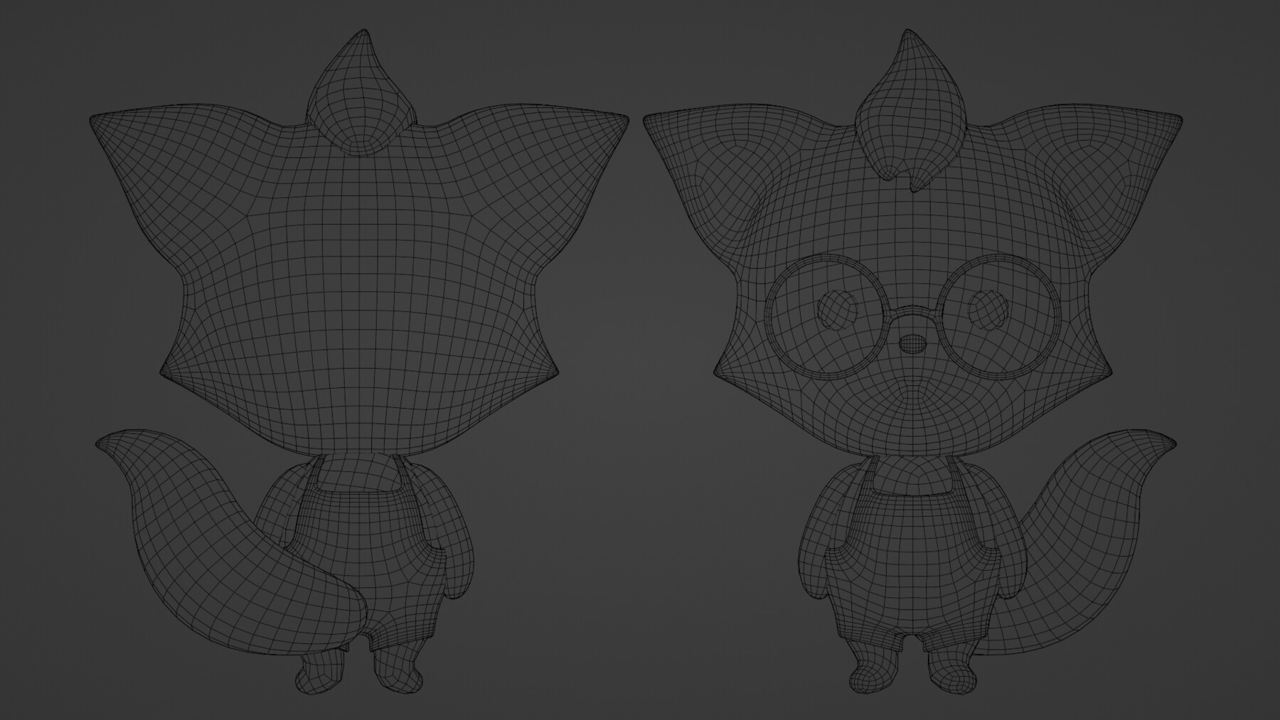ArtStation - Cute 3d character cartoon fox model Low-poly 3D model ...