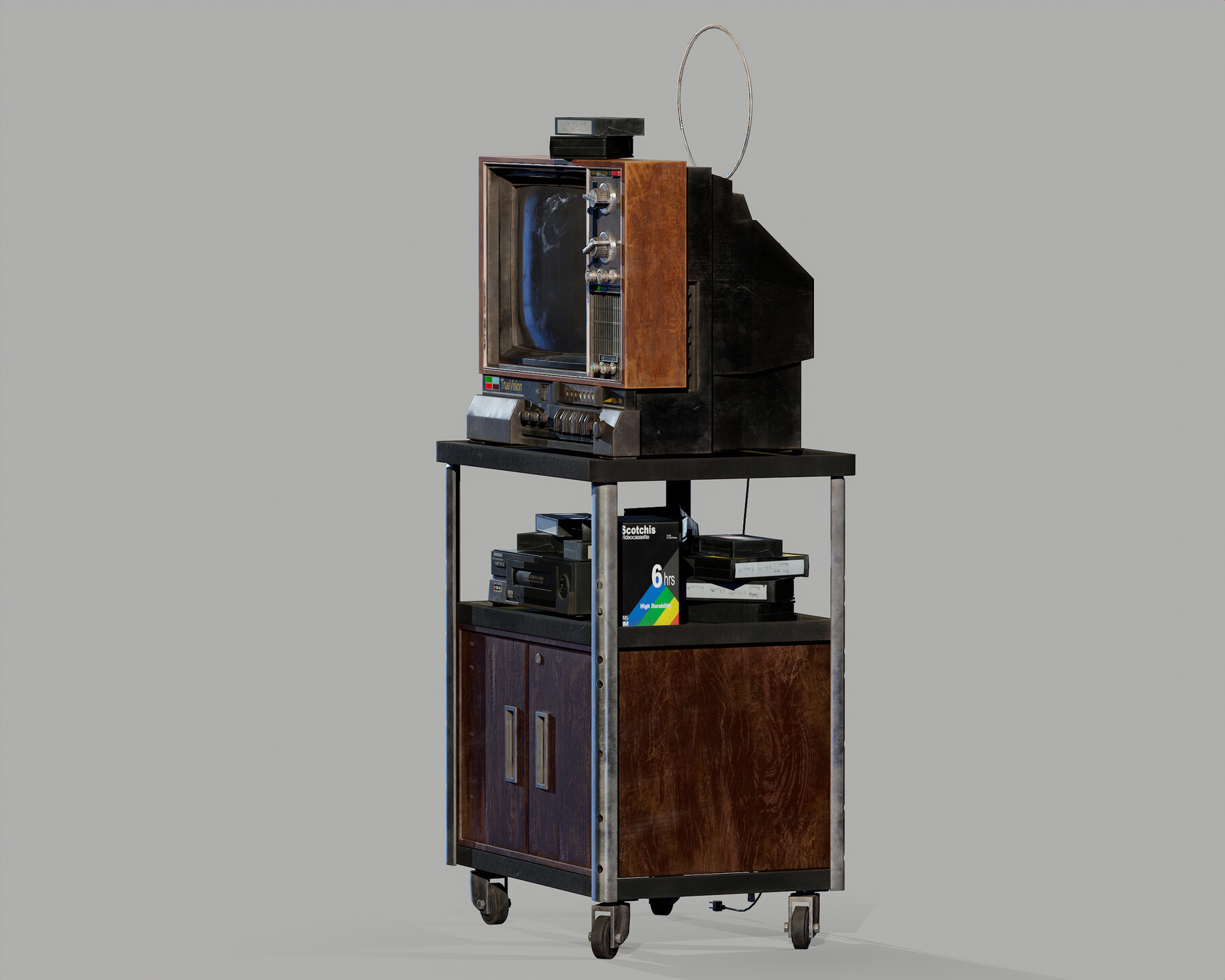 ArtStation - Old Television and VHS Set | Game Assets