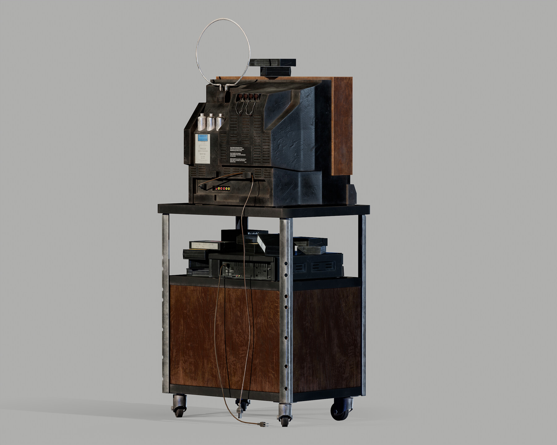 ArtStation - Old Television and VHS Set | Game Assets