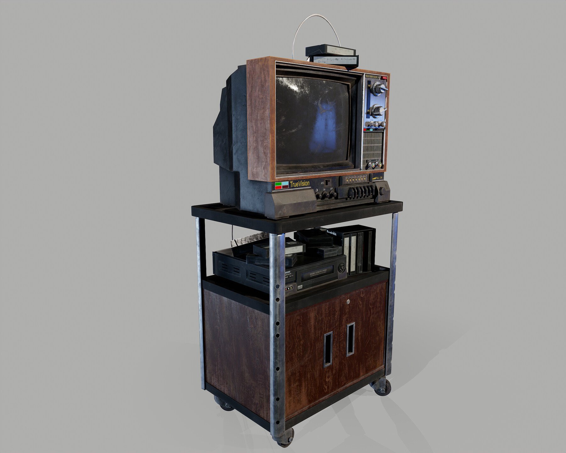 ArtStation - Old Television and VHS Set | Game Assets