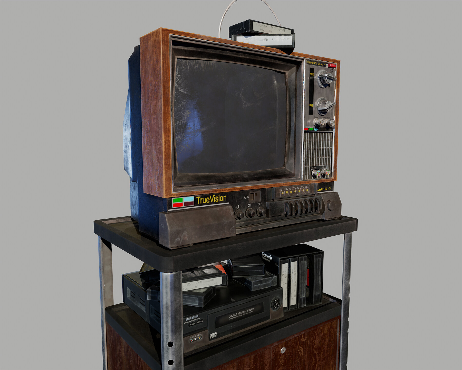 ArtStation - Old Television and VHS Set | Game Assets