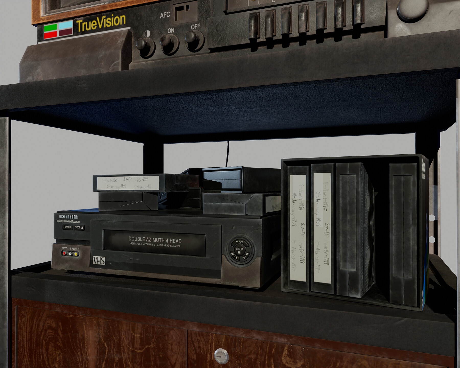 ArtStation - Old Television and VHS Set | Game Assets