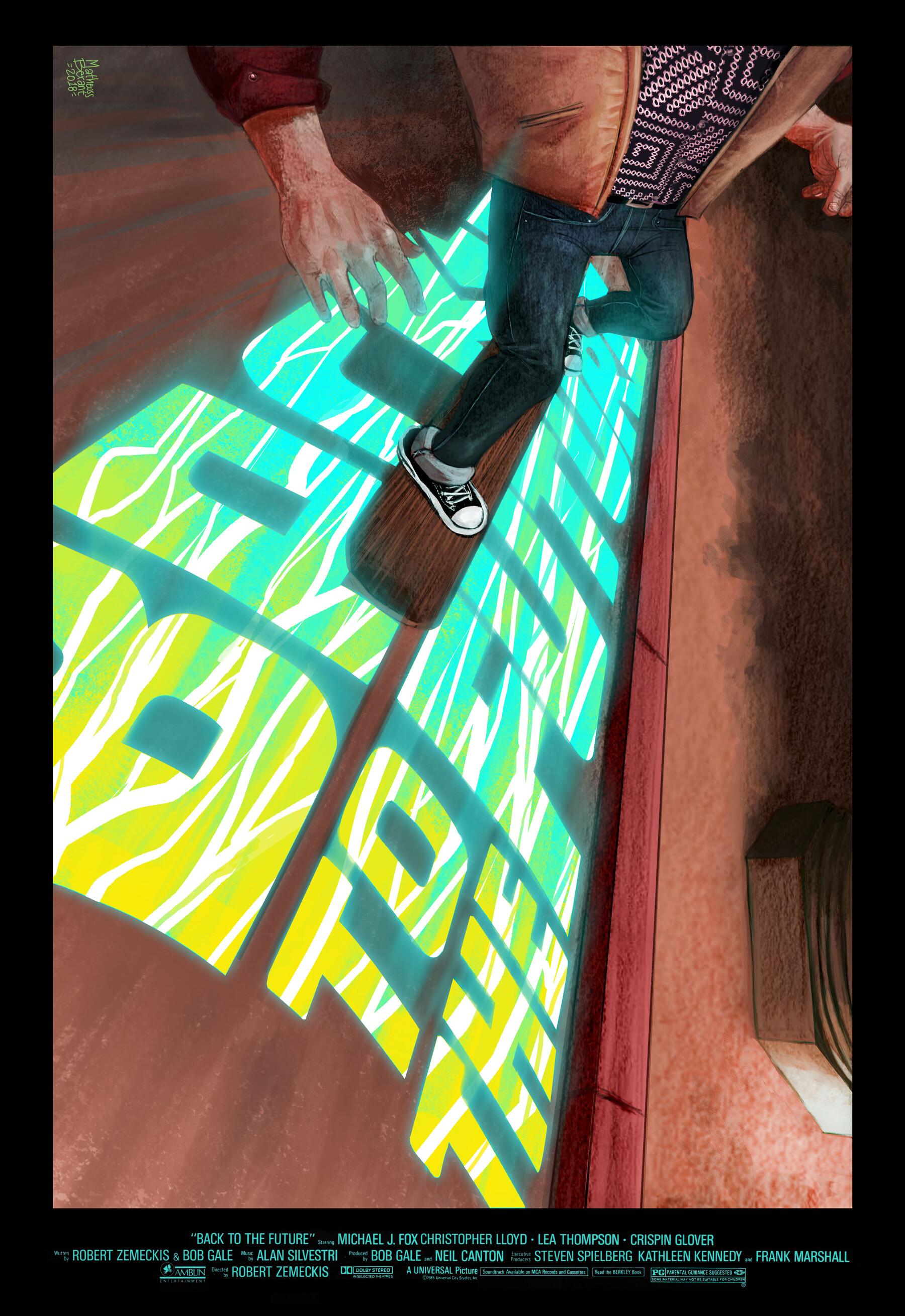 ArtStation - Back to The Future - Fan Art Poster (Black Frame) | Artworks