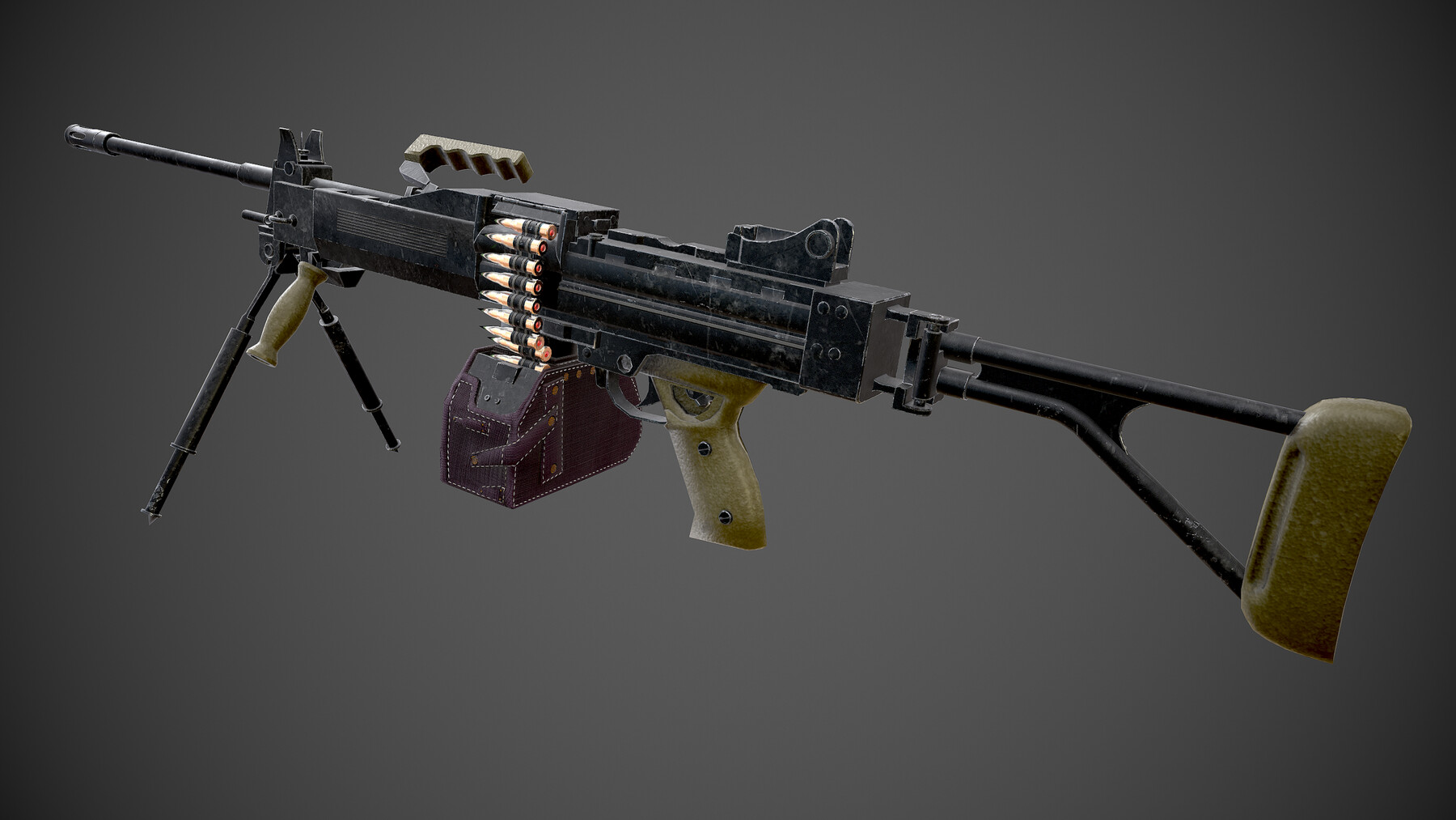 ArtStation - Negev machine gun | Game Assets