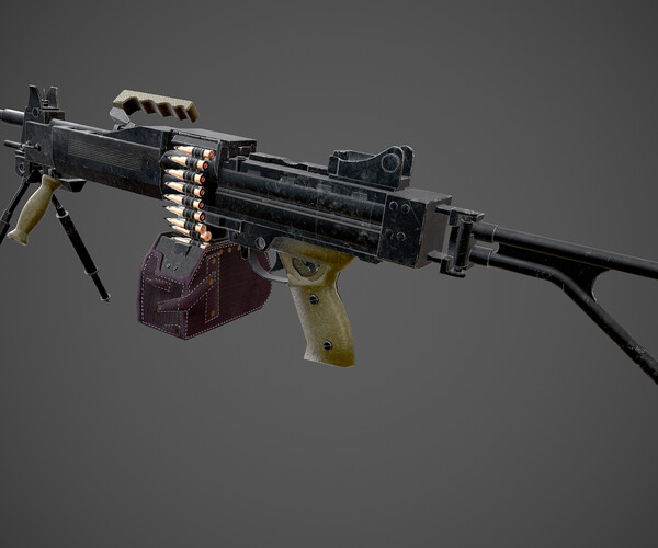 ArtStation - Negev machine gun | Game Assets