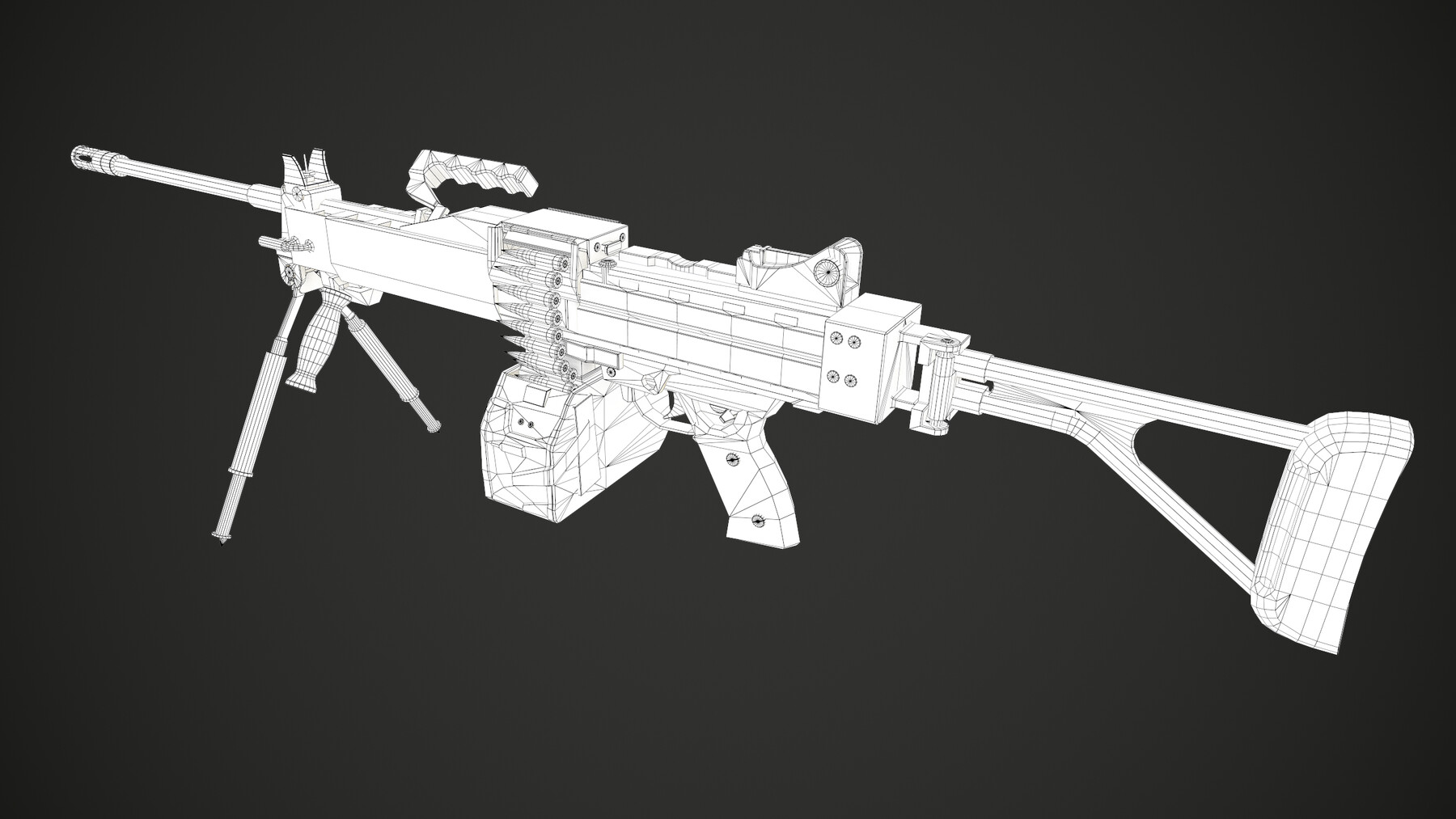 ArtStation - Negev machine gun | Game Assets