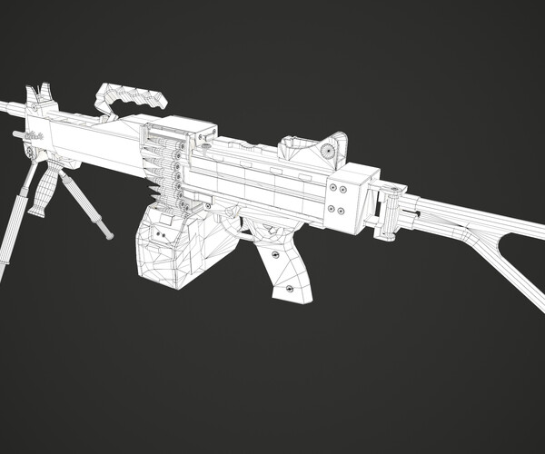 ArtStation - Negev machine gun | Game Assets