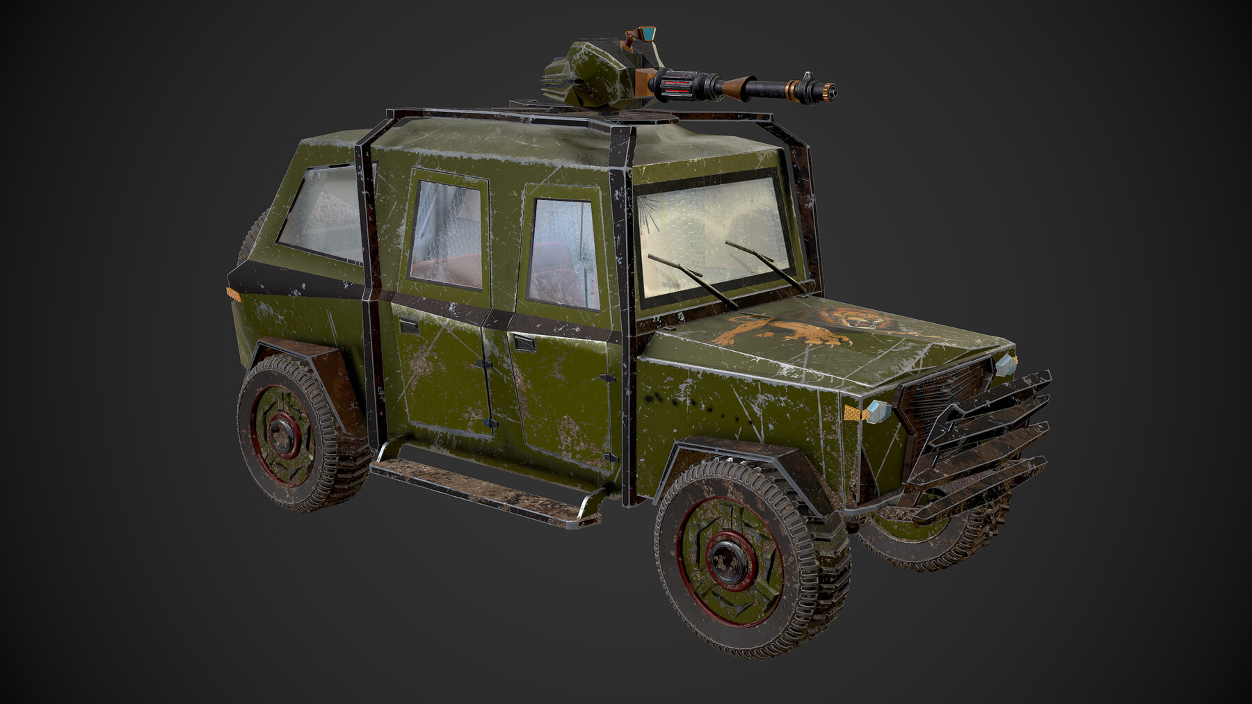 ArtStation - military off-road vehicle Raging Lion | Game Assets