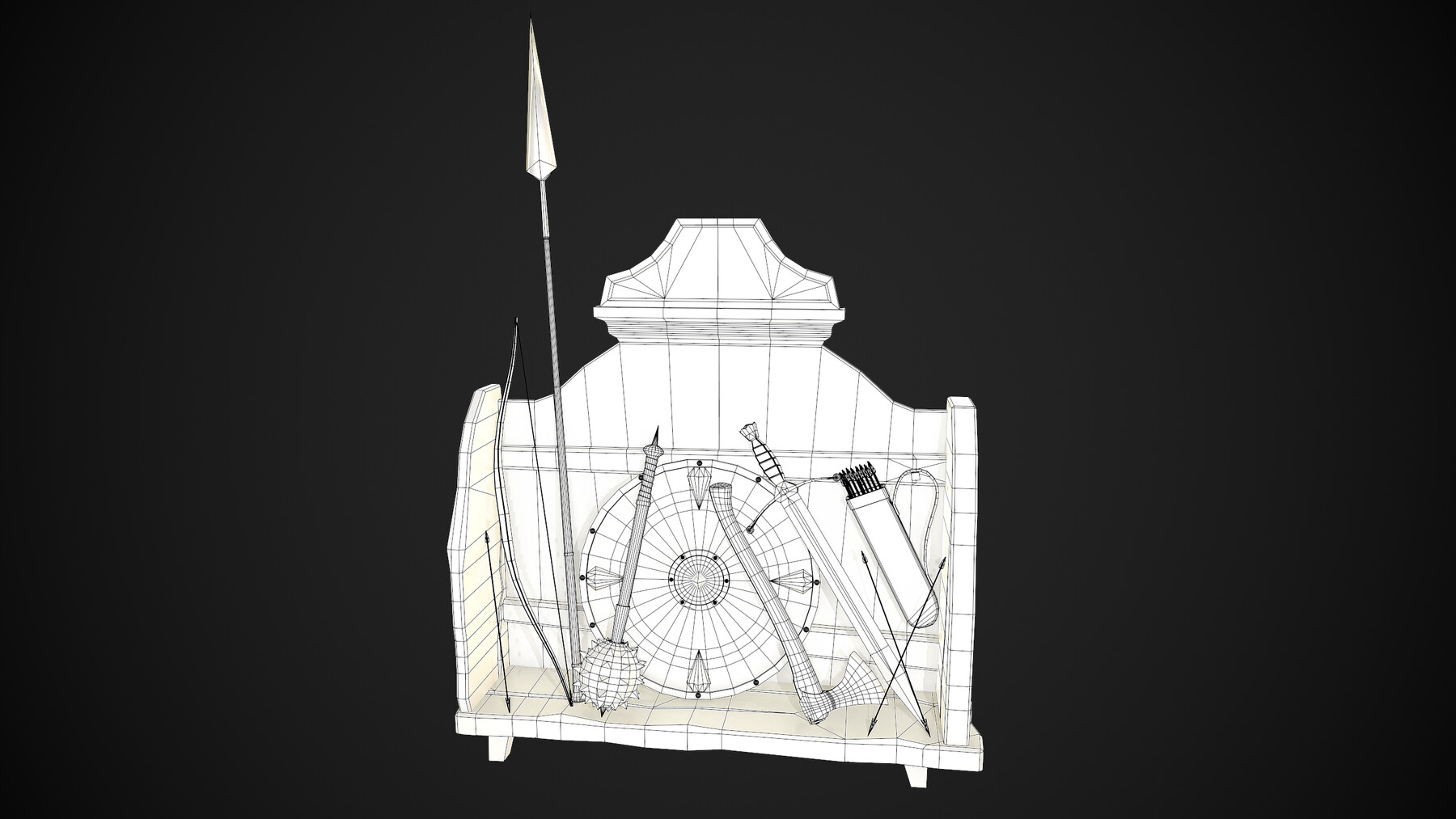 ArtStation - Rack with Viking weapons | Game Assets