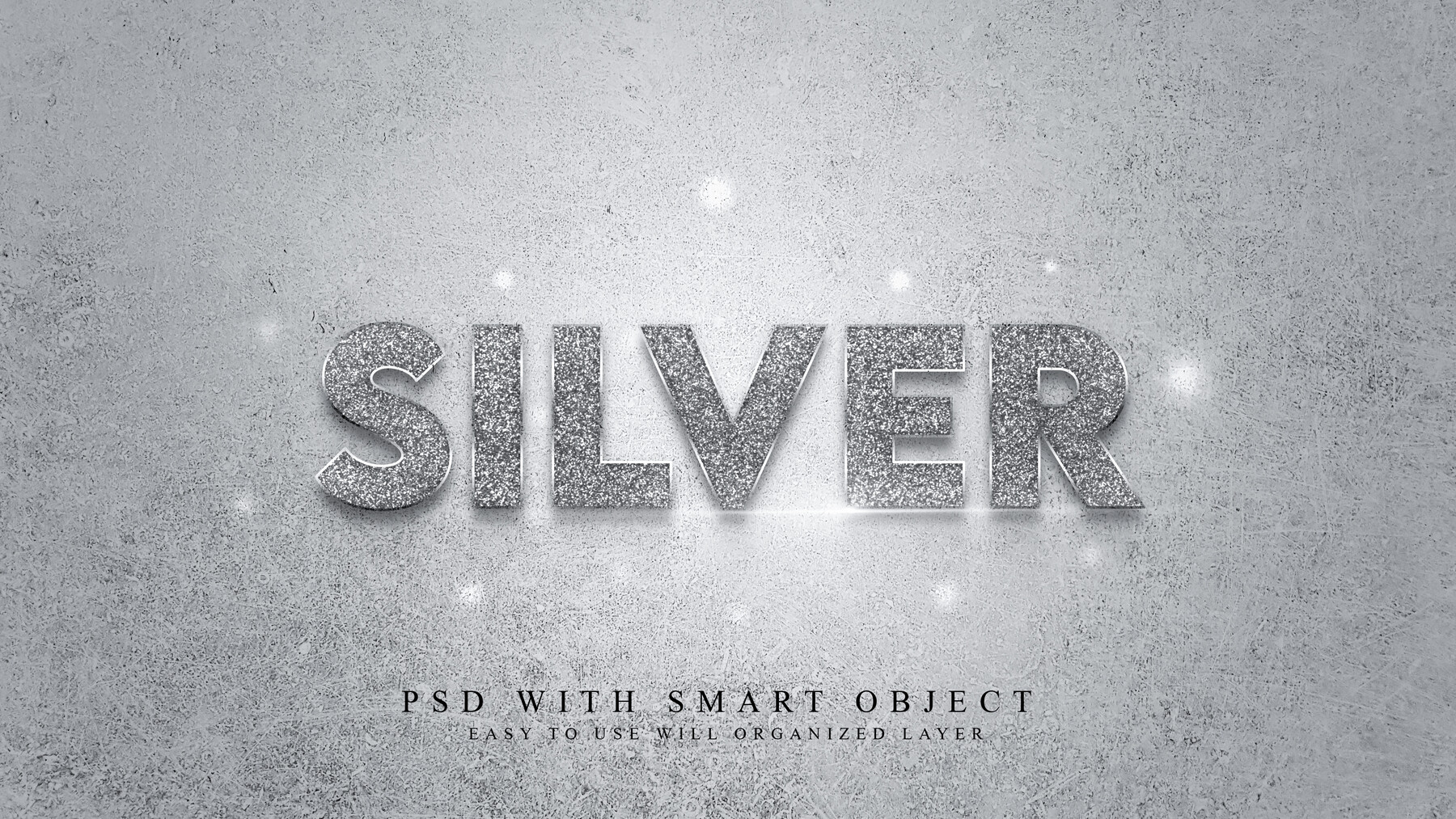 ArtStation - Silver PSD fully editable text effect. Layer style PSD ...