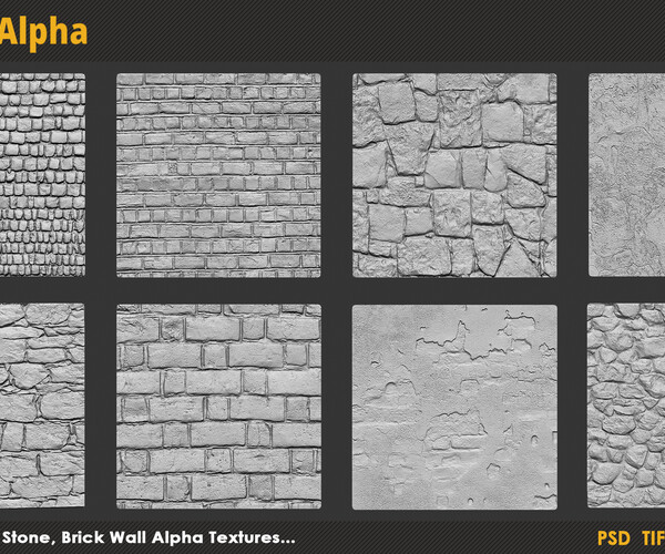 ArtStation - 66 Wall Apha vol.1 | Brushes