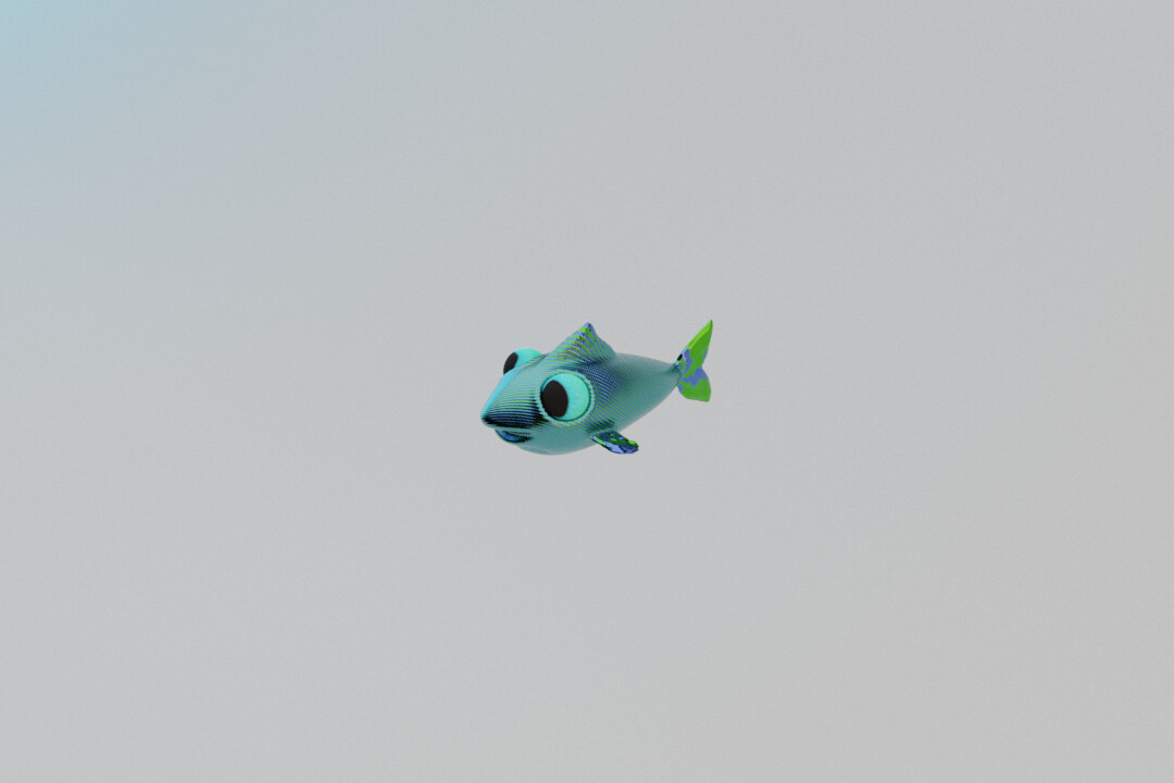 ArtStation - Green Animated Fish | Game Assets