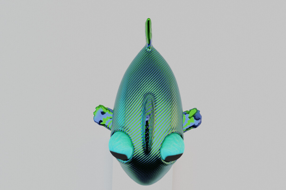 ArtStation - Green Animated Fish | Game Assets